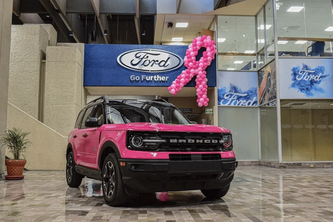 Maverick wrapped in pink by Hermosillo Plant for Breast Cancer ...