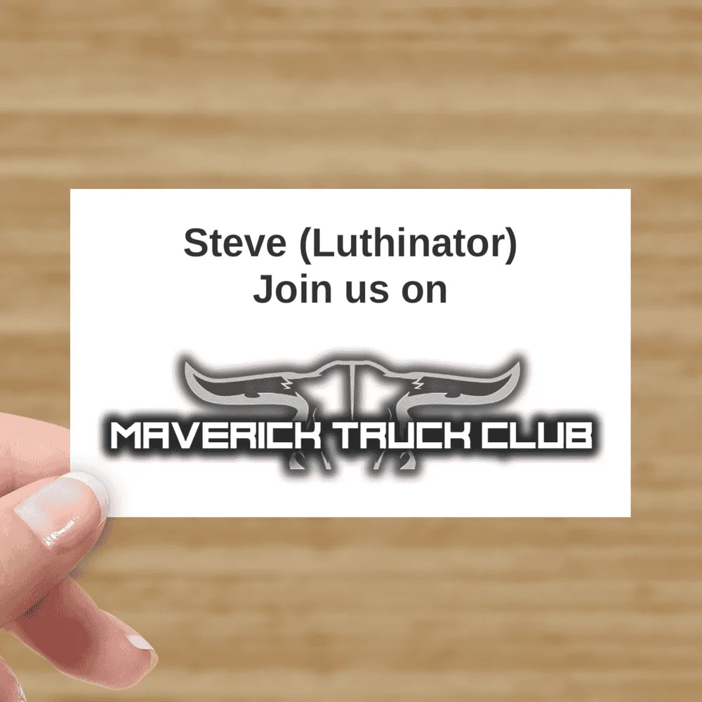 Maverick Truck Club Business style cards? | MaverickTruckClub - 2022 ...