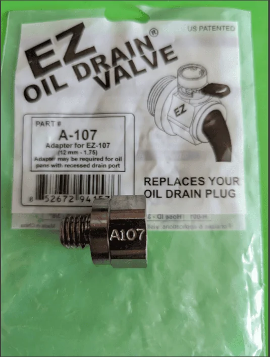Oil drain valve installation: EZ-107 drain valve & A-107 - success ...