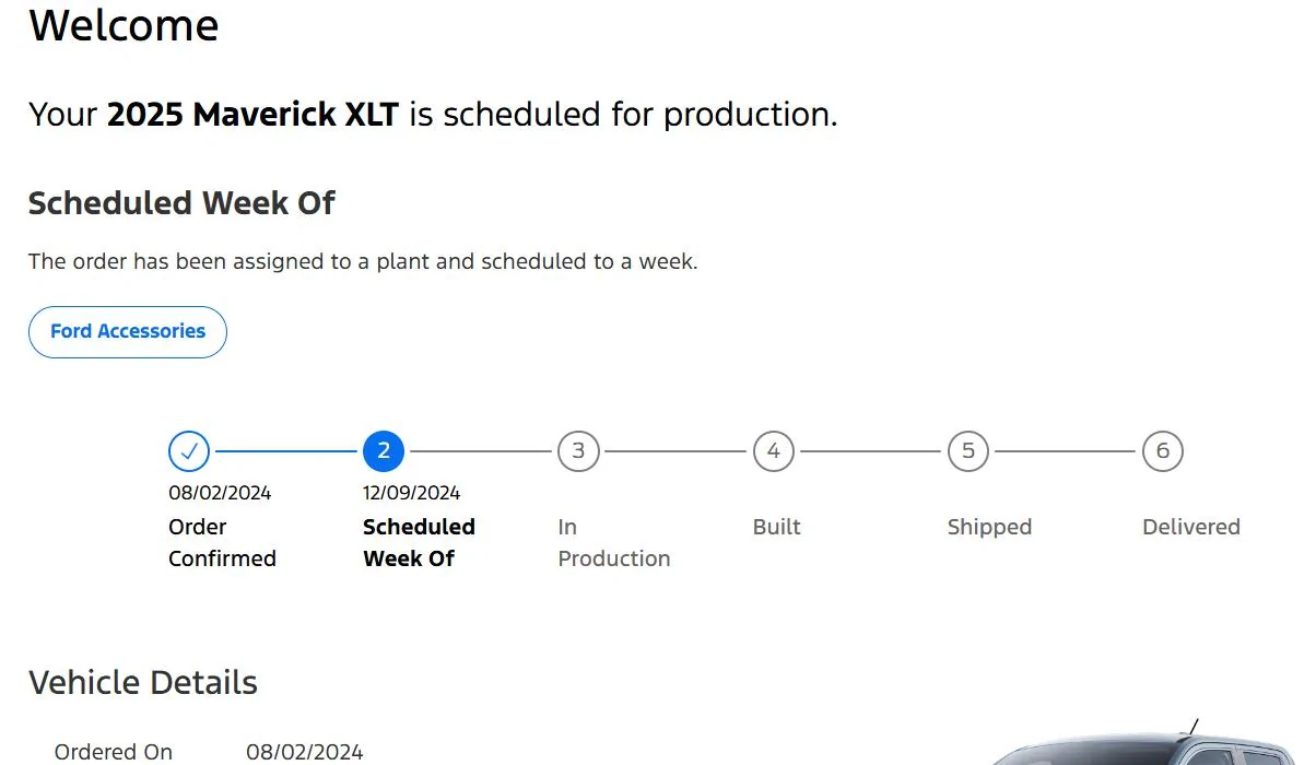 2025 Maverick Scheduling This Week (10/17/24) for Production Weeks 12/9 ...