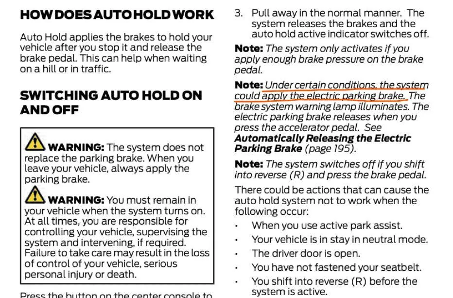 autohold and parking brake | MaverickTruckClub - 2022+ Ford Maverick ...