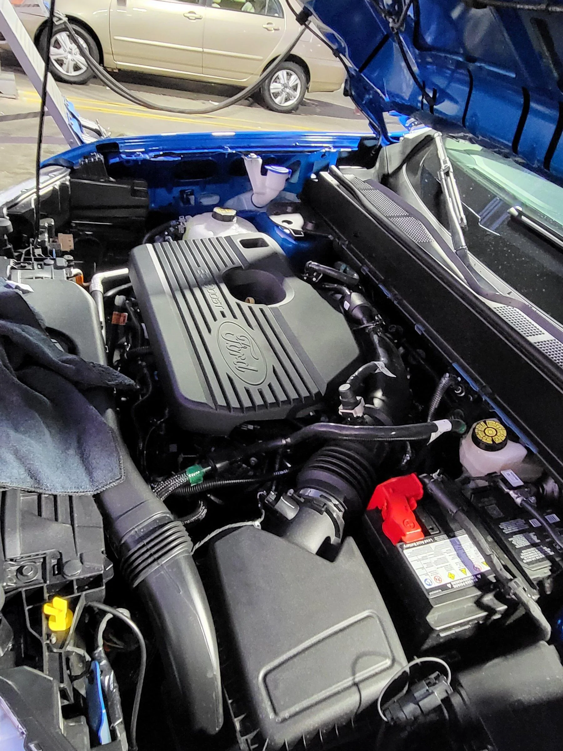 Engine Cover installed in 2.0L Ecoboost Maverick engine bay (From ...