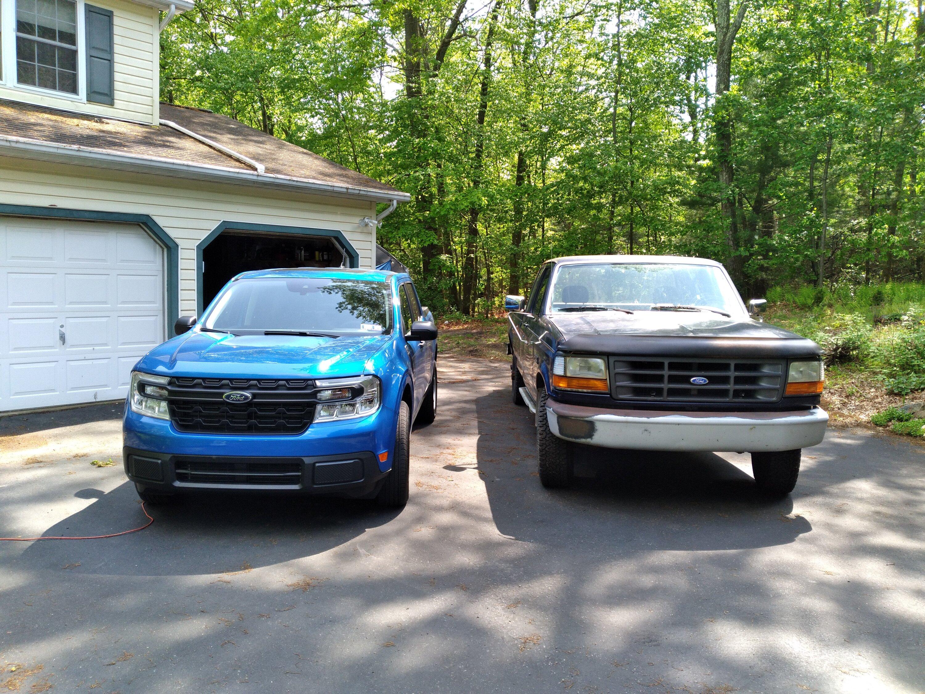 My Maverick XLT next to it's BIG brother, F350 Super Duty Dually ...