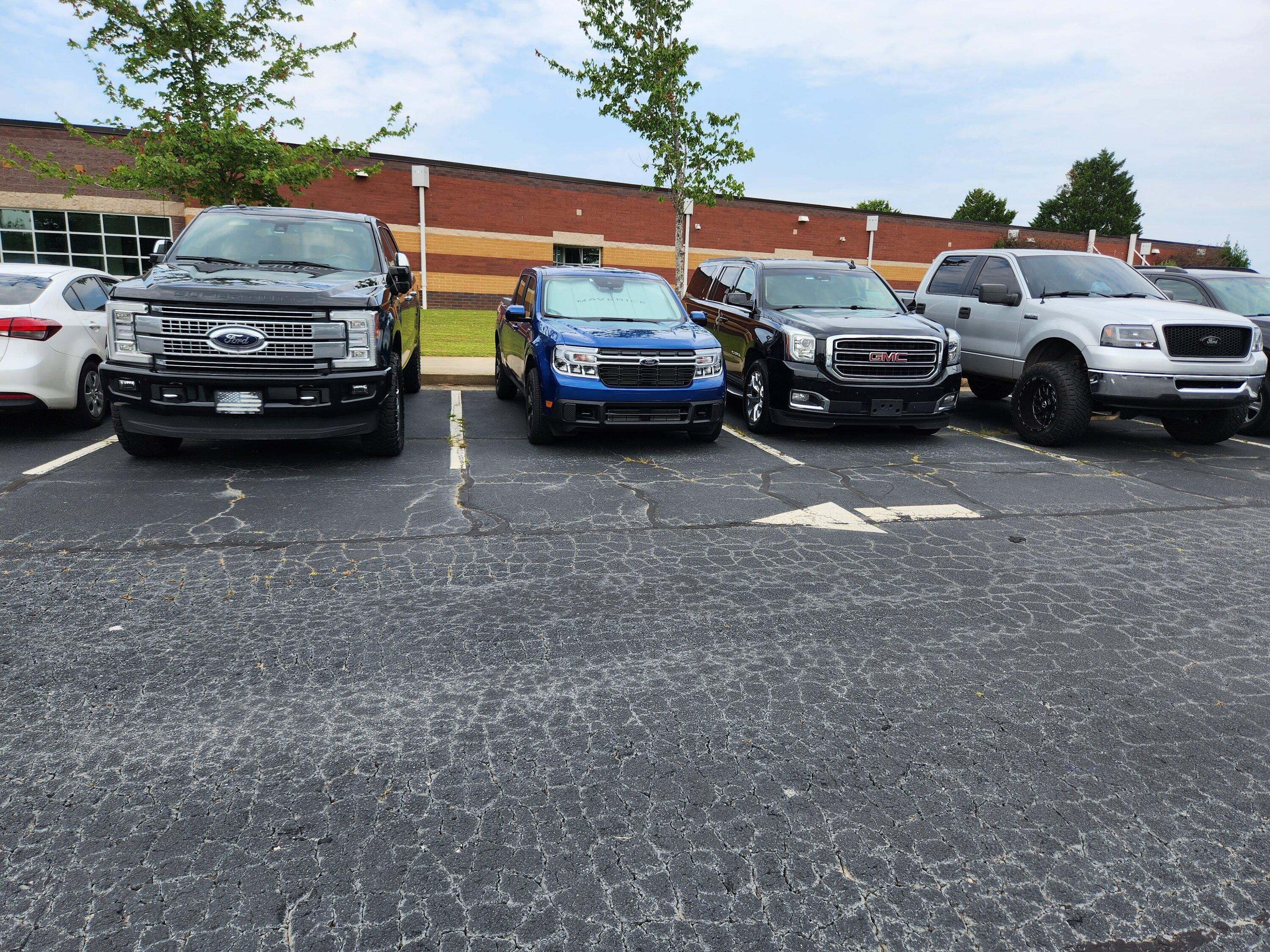 For anyone thinking the Maverick is a small truck, look at this ...