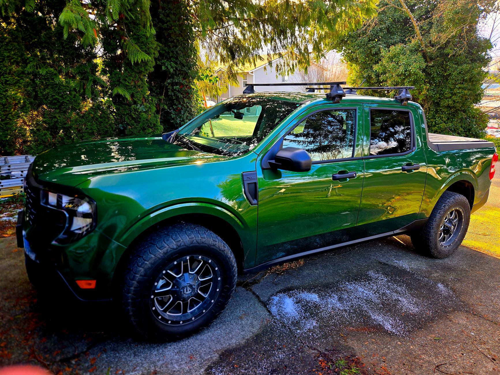 My New 2025 Maverick AWD Hybrid Eruption Green w/ transplanted wheels ...