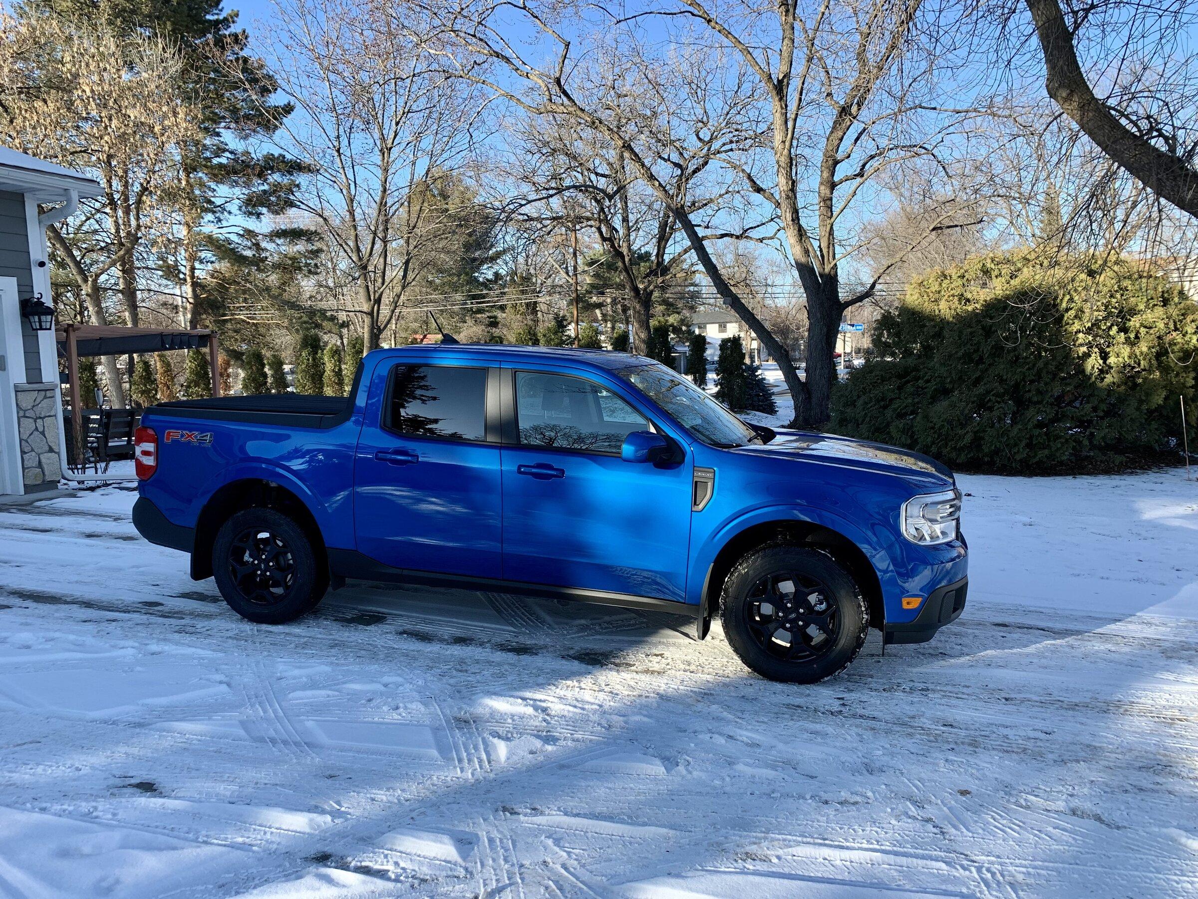 Velocity Blue Maverick XL Upgraded w/ Hood Scoop, Tailgate Spoiler ...