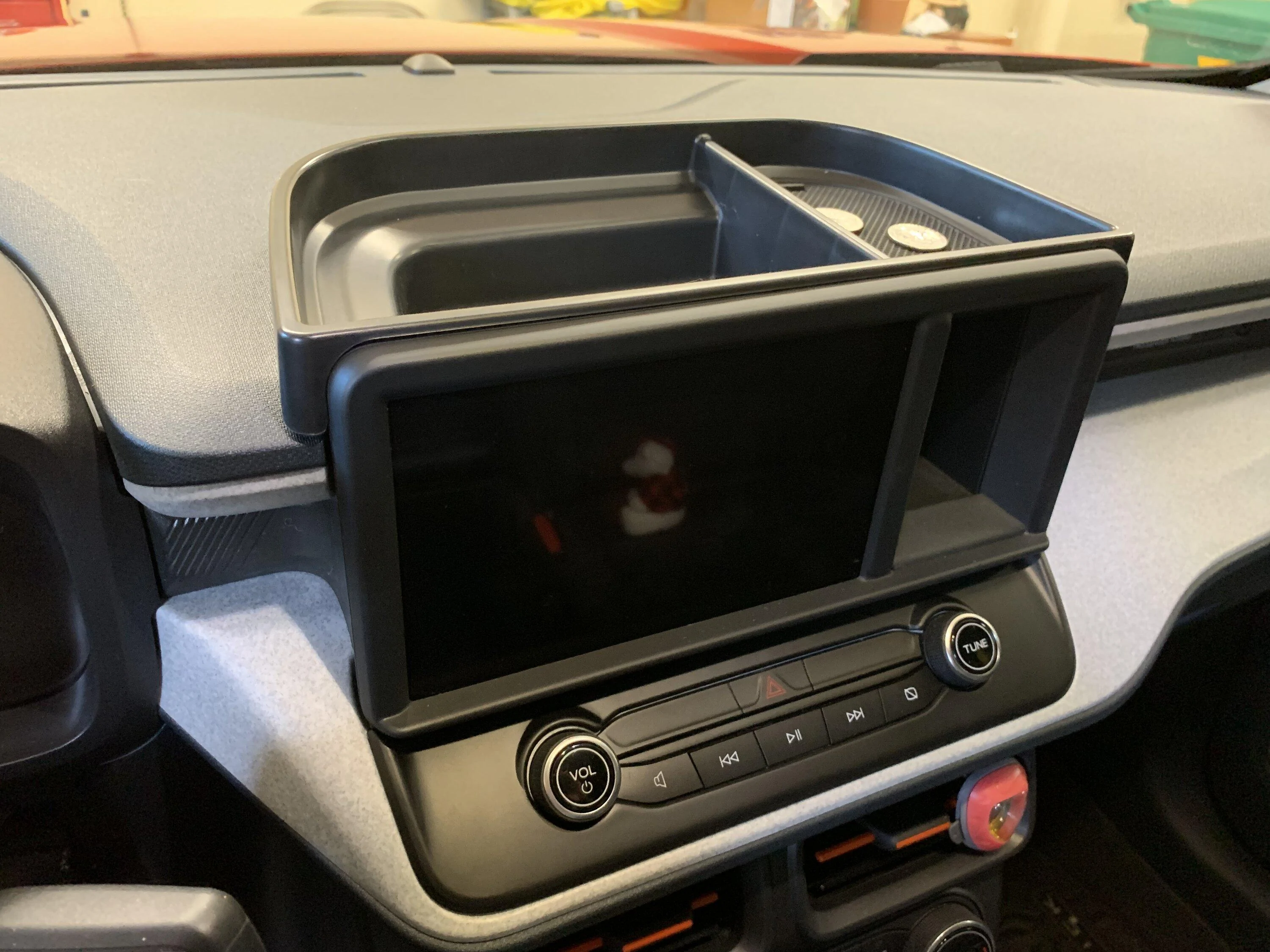 Audio black trim panel with Muslogy dash tray combination installed ...