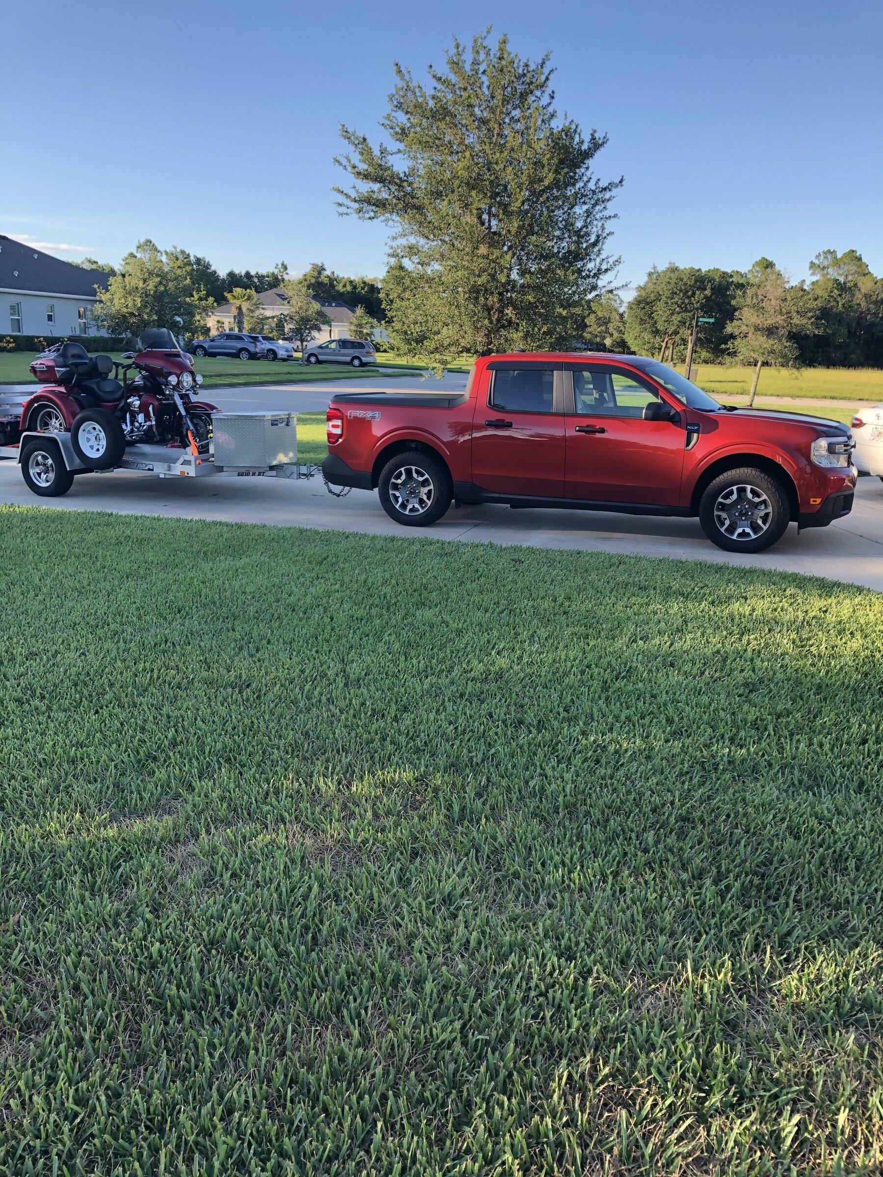 Towing performance report: loaded trike trailer & truck, 540 miles, S ...