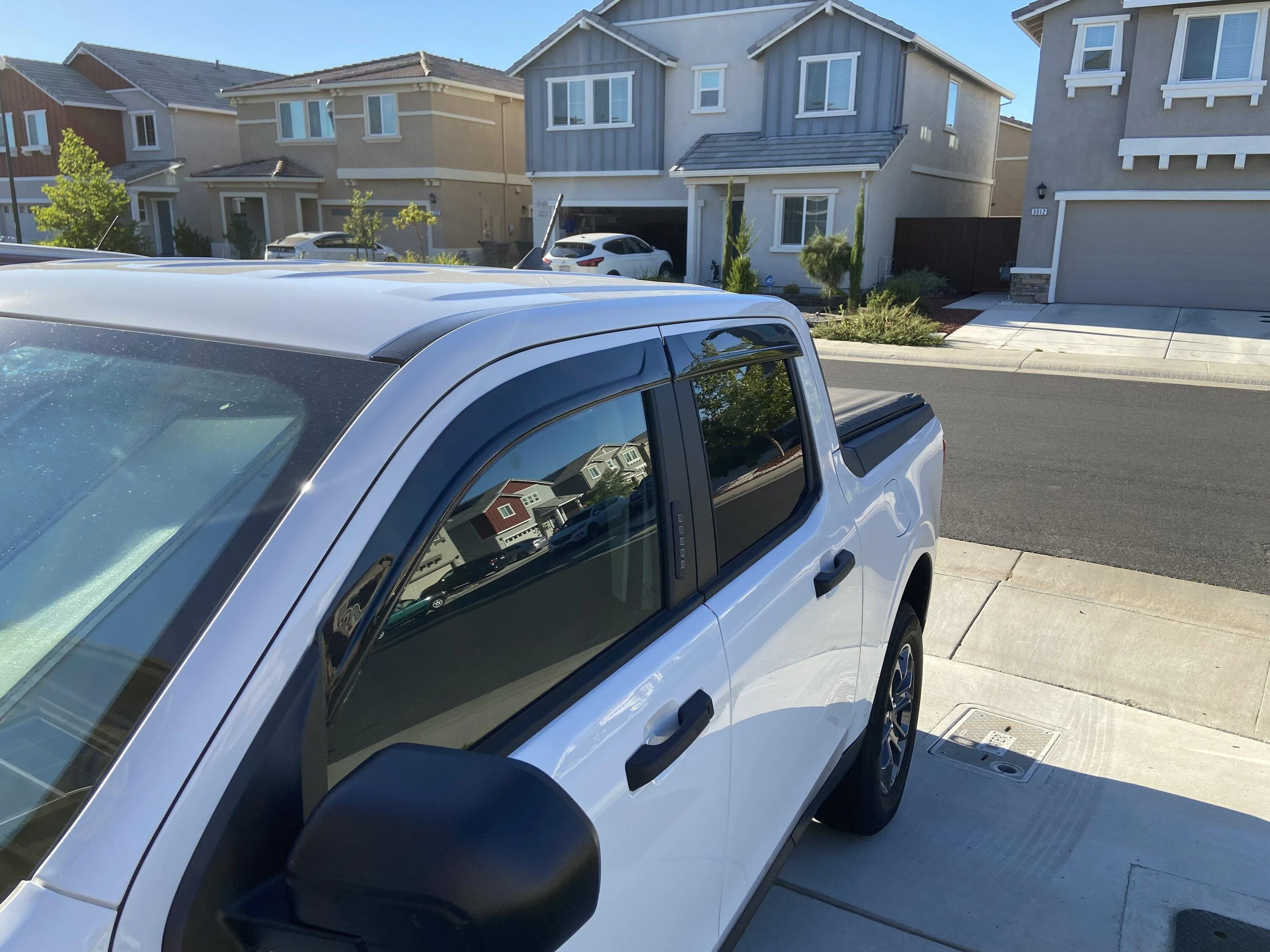 Window deflectors installed | MaverickTruckClub - 2022+ Ford Maverick ...