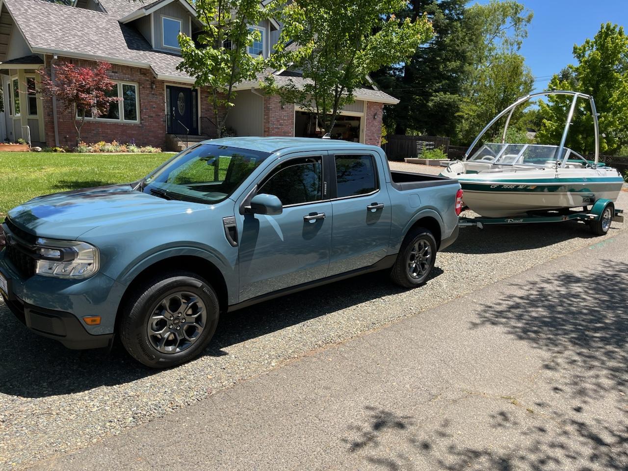 Towing the boat with my Maverick EcoBoost | Page 2 | MaverickTruckClub ...