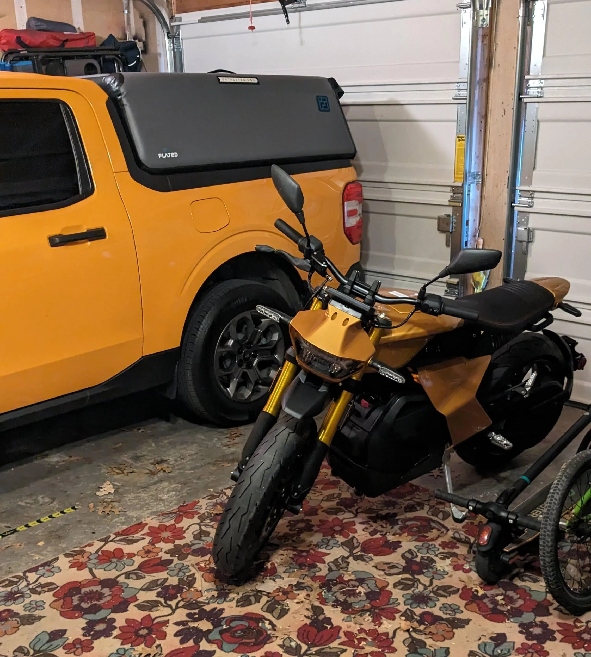 Look how good my atomic gold motorcycle and cyber orange Maverick ...