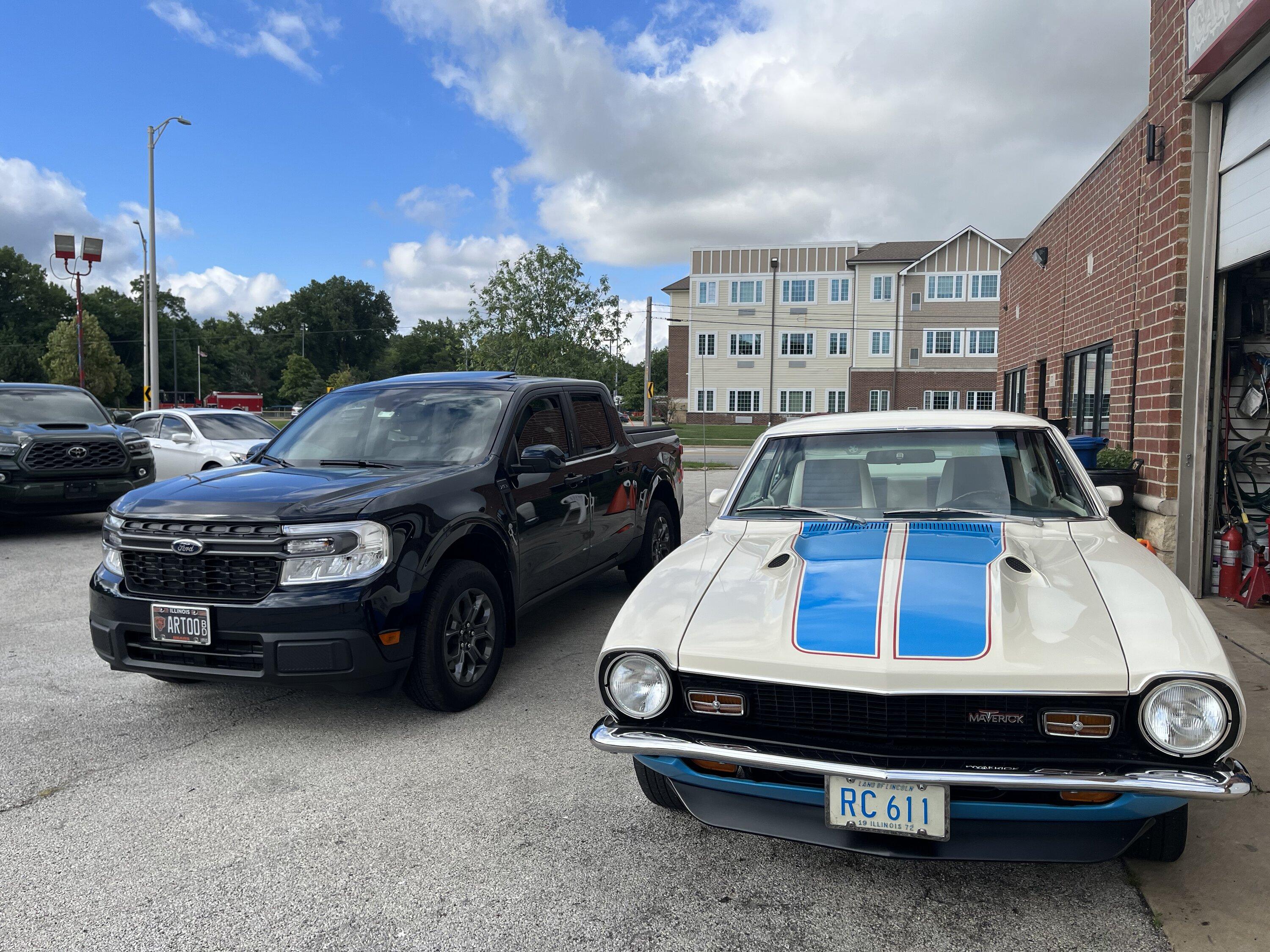 Couldn’t pass up this photo op! Mavericks New and Old ...