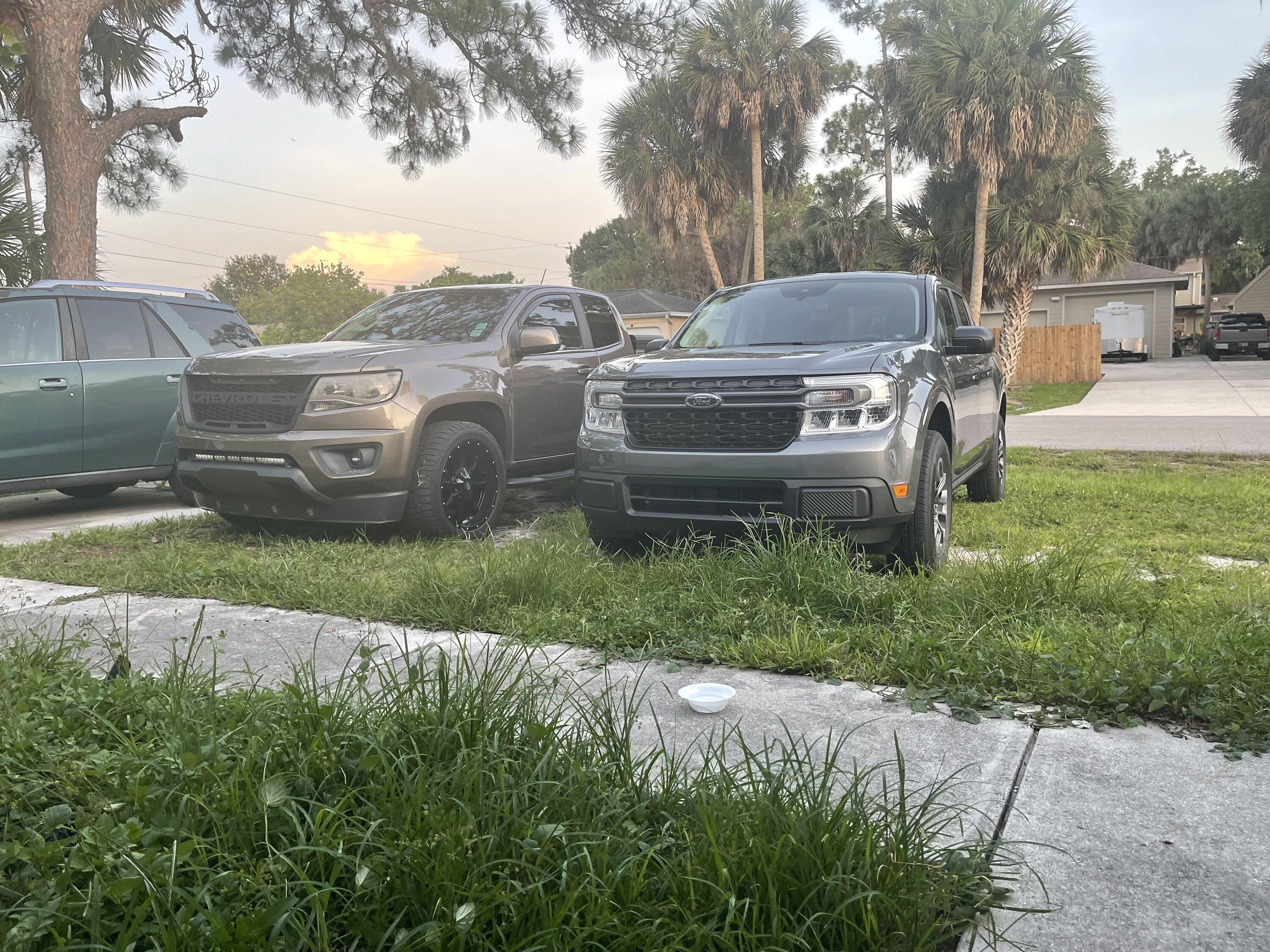 2022 xlt maverick vs 2016 Chevy Colorado WT size comparison ...