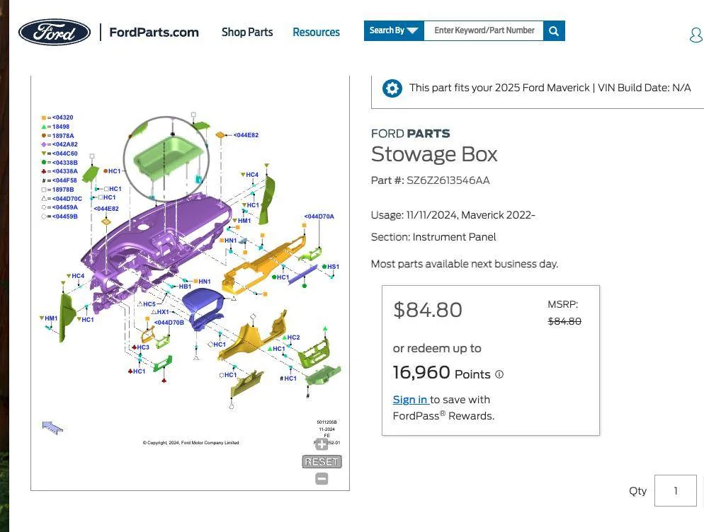 WTH Ford Parts? 2025 lariat | MaverickTruckClub - 2022+ Ford Maverick ...