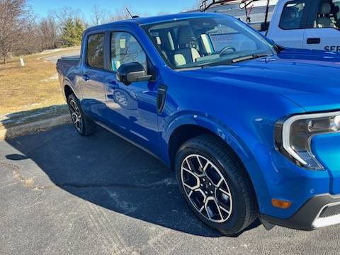 New 2025 AWD Hybrid Lariat Velocity Blue delivered | MaverickTruckClub ...