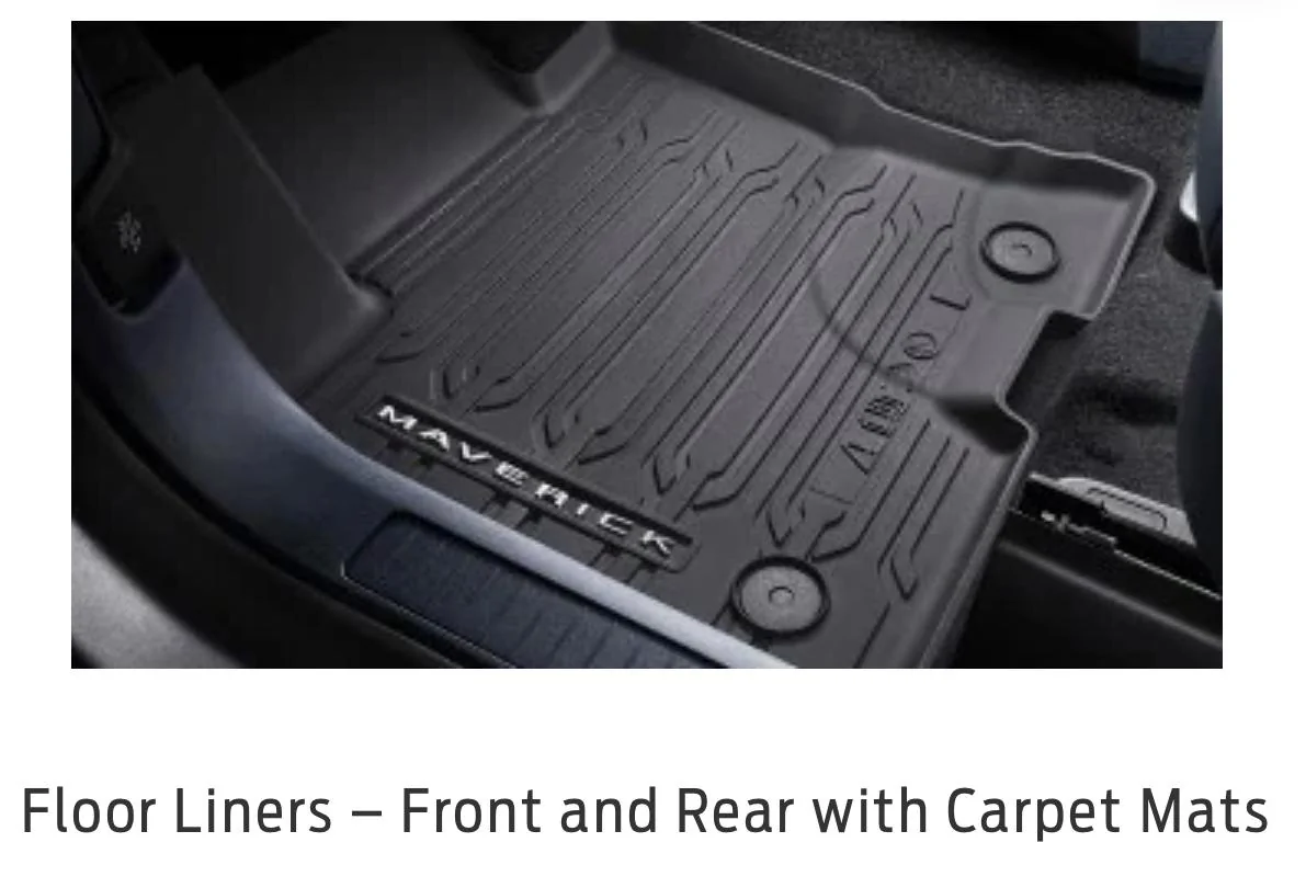 Does Maverick come with front and back floor mats? | Page 3 ...