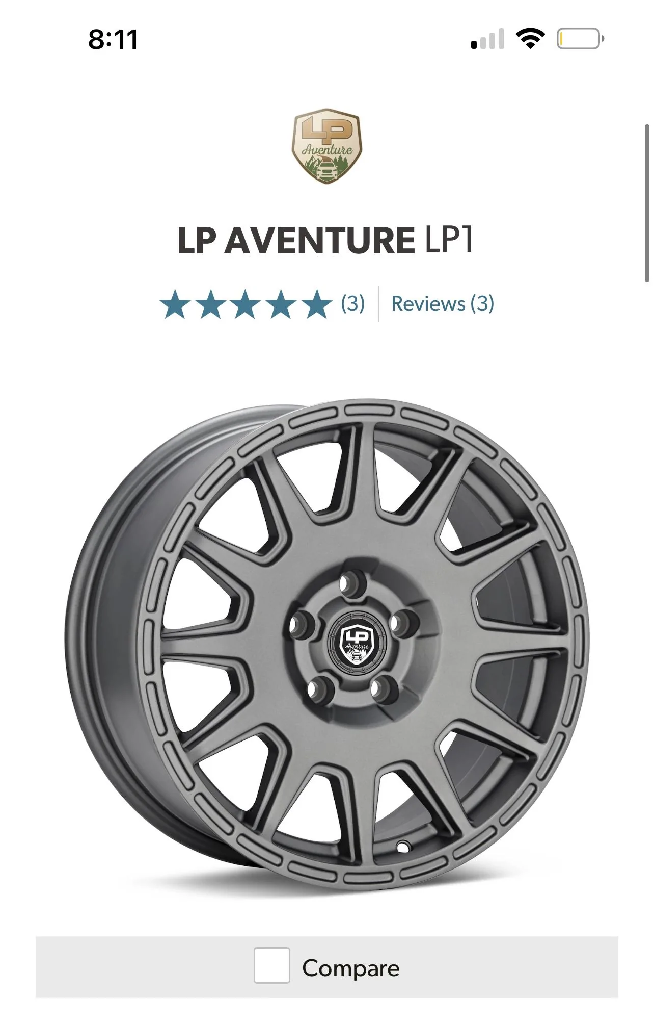 Just bought these aftermarket wheels (17X7.5 LP AVENTURE LP1 MT GREY ...