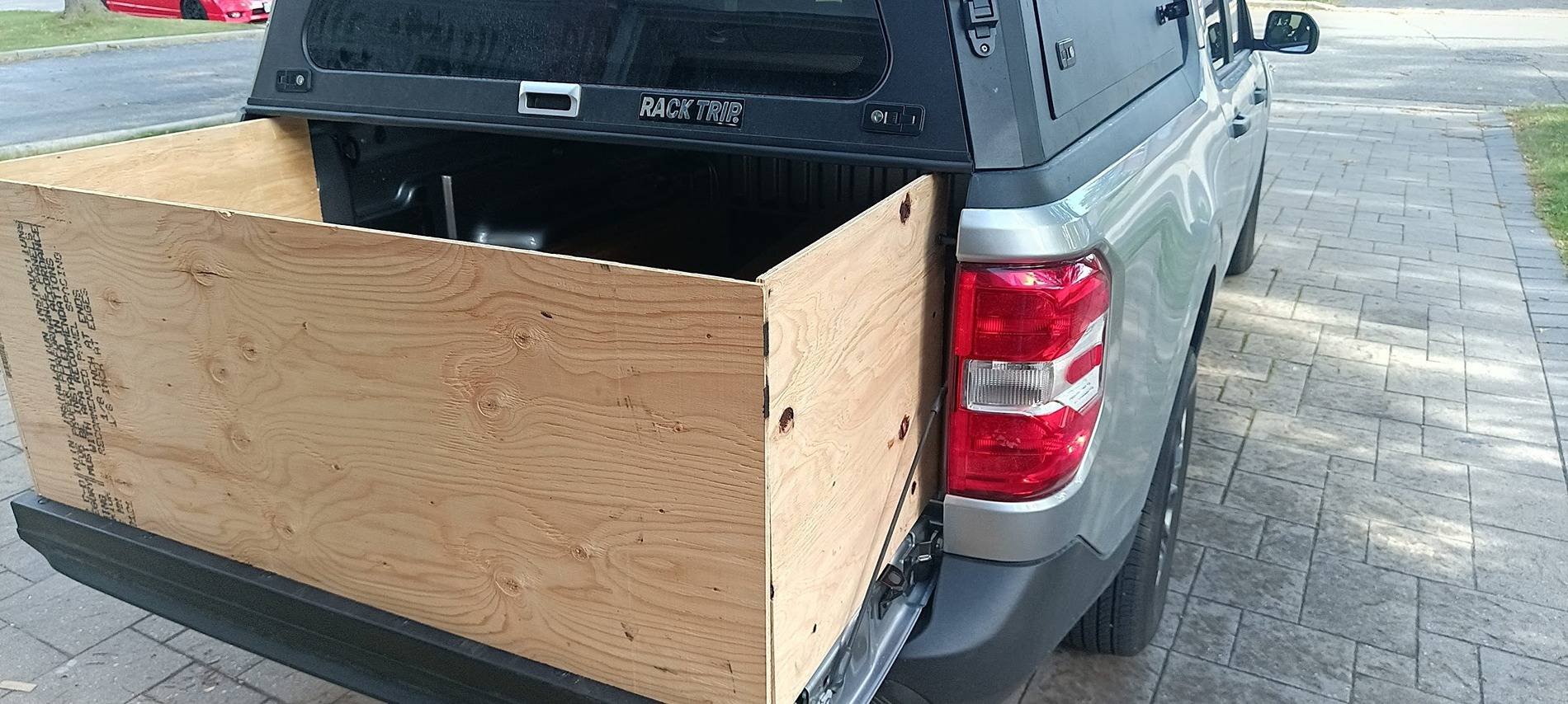 DIY Maverick bed extender with bed cap for winter ski camping ...
