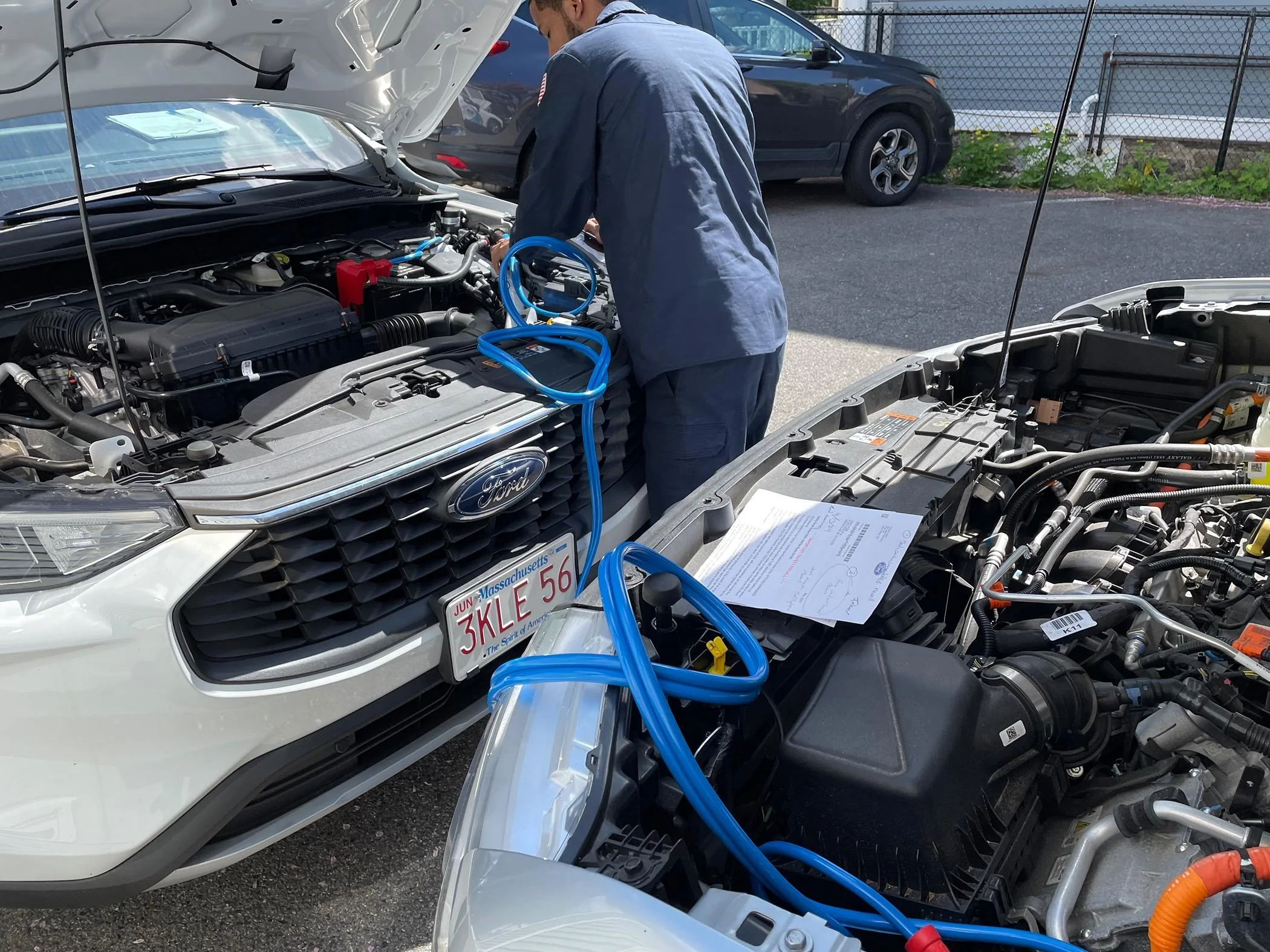 Ford Mobile Service unit doing the recall updates this time ...