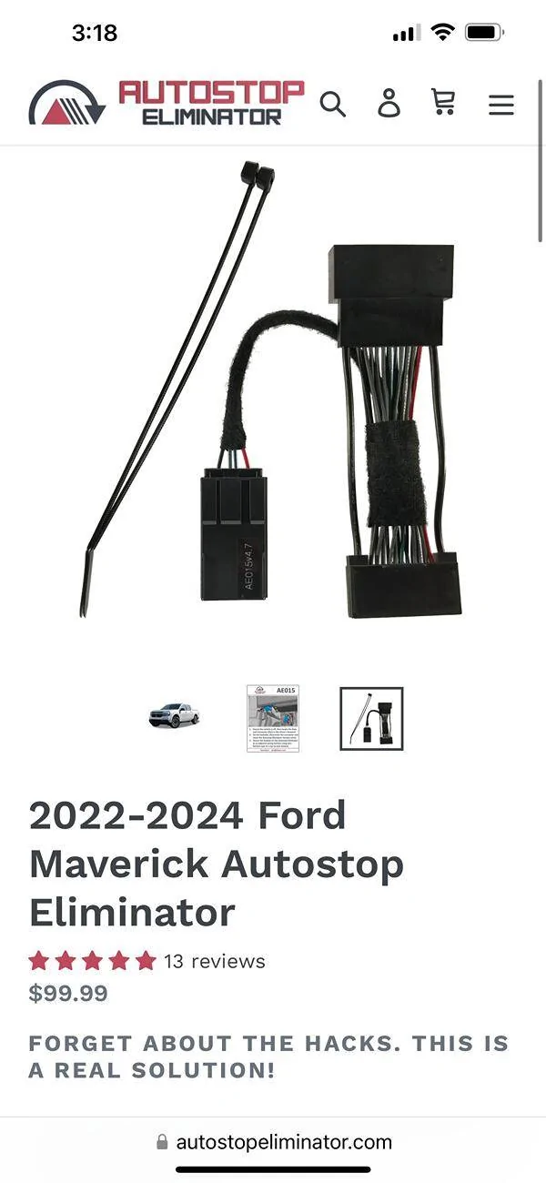 Maryland - Auto stop eliminator | MaverickTruckClub - 2022+ Ford ...