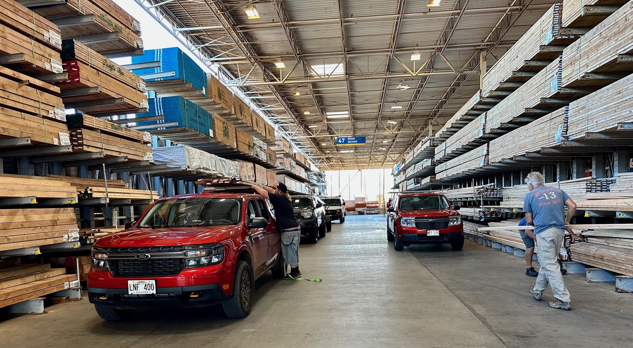 Mavericks Taking over the lumber yard. | MaverickTruckClub - 2022+ Ford ...