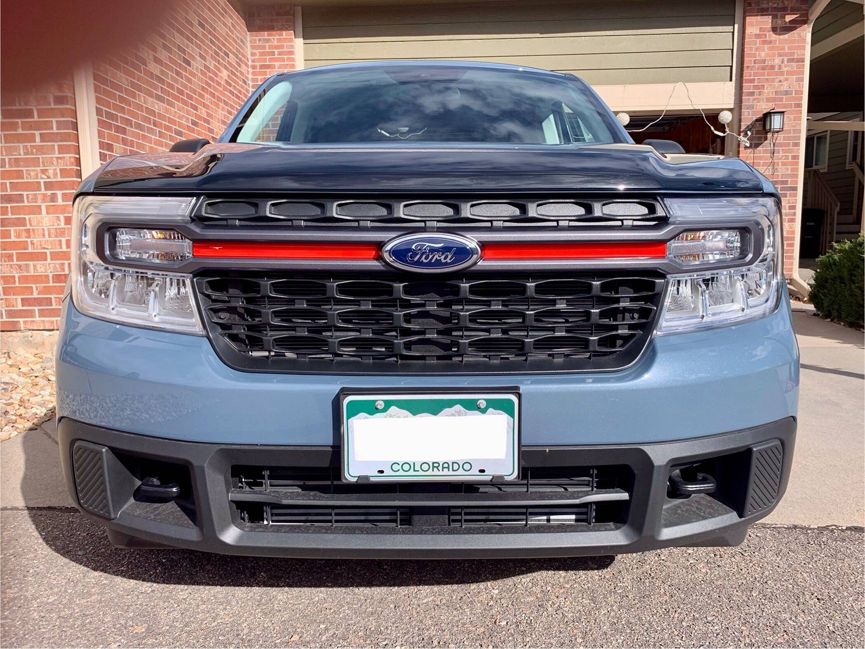 Front stripe color matched vinyl | MaverickTruckClub - 2022+ Ford ...