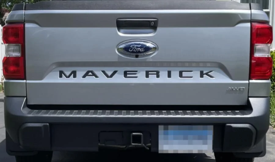 Tailgate letters on Alto Blue | MaverickTruckClub - 2022+ Ford Maverick ...