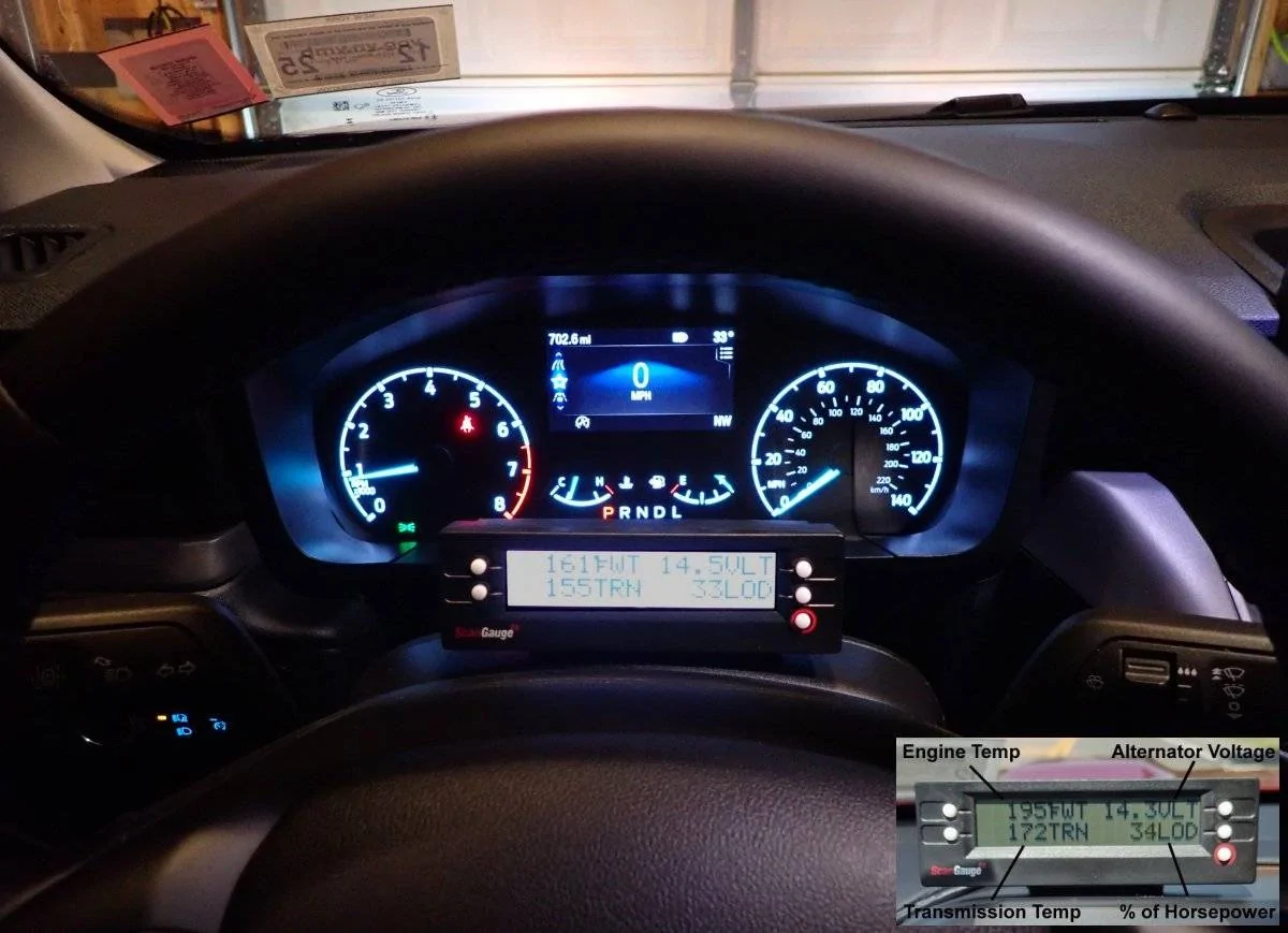ScanGauge III readout photos | MaverickTruckClub - 2022+ Ford Maverick ...