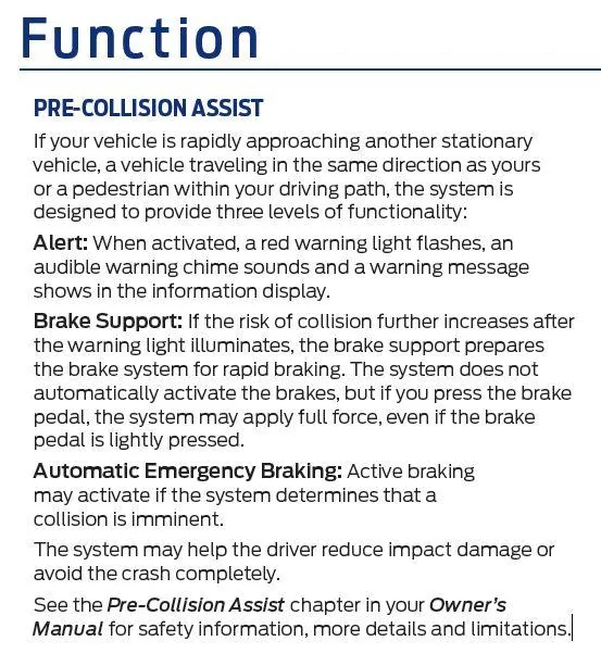 Collision avoidance so I do not hit the car in front of me ...