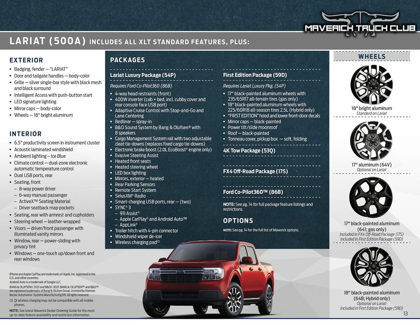 📄 Official 2022 Maverick Product Packaging Guide - Colors, Trims ...