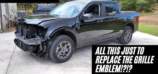 DIY how-to remove Ford emblem, grille and front bumper cover from 2022 ...
