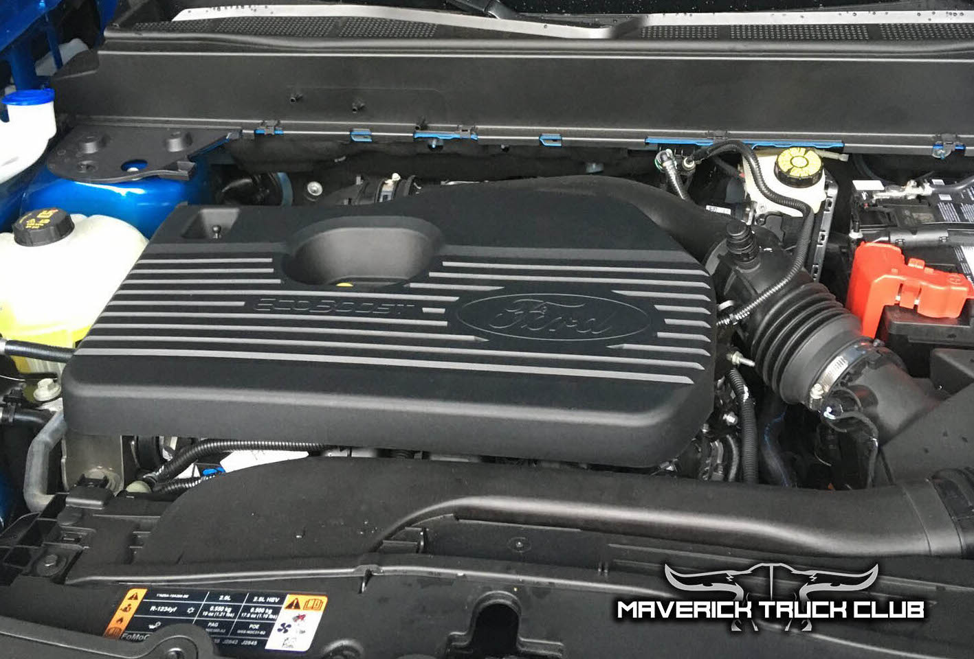 Engine Cover installed in 2.0L Ecoboost Maverick engine bay (From ...