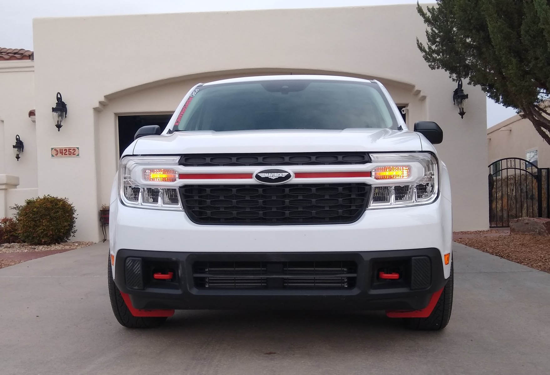 ️ Oxford White Maverick Modded w/ Painted Grill Bar, Red Color Accents ...