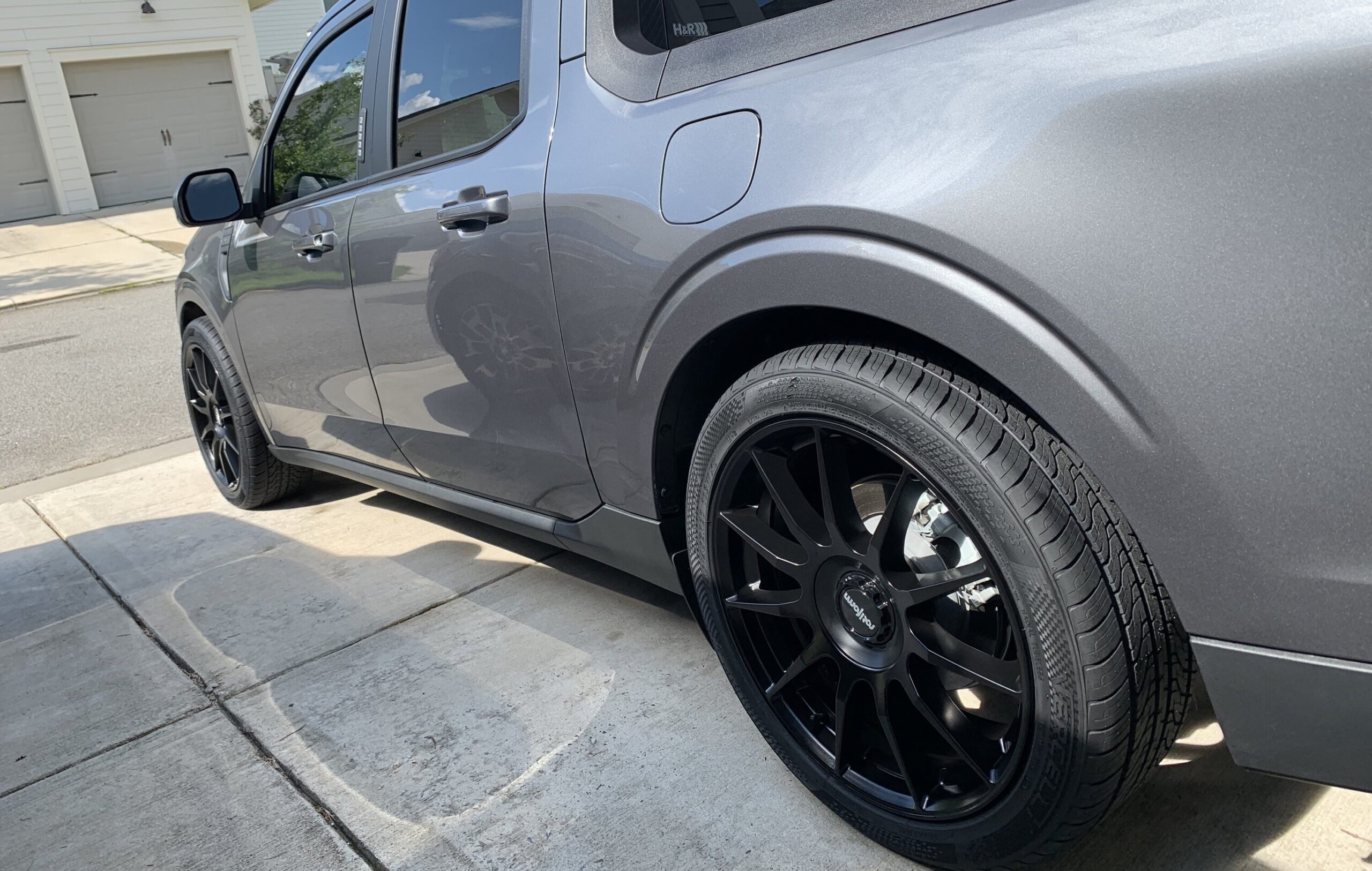 Lowered fwd Maverick on H&R Escape springs, 20" Rotiform wheels, 245-45 ...