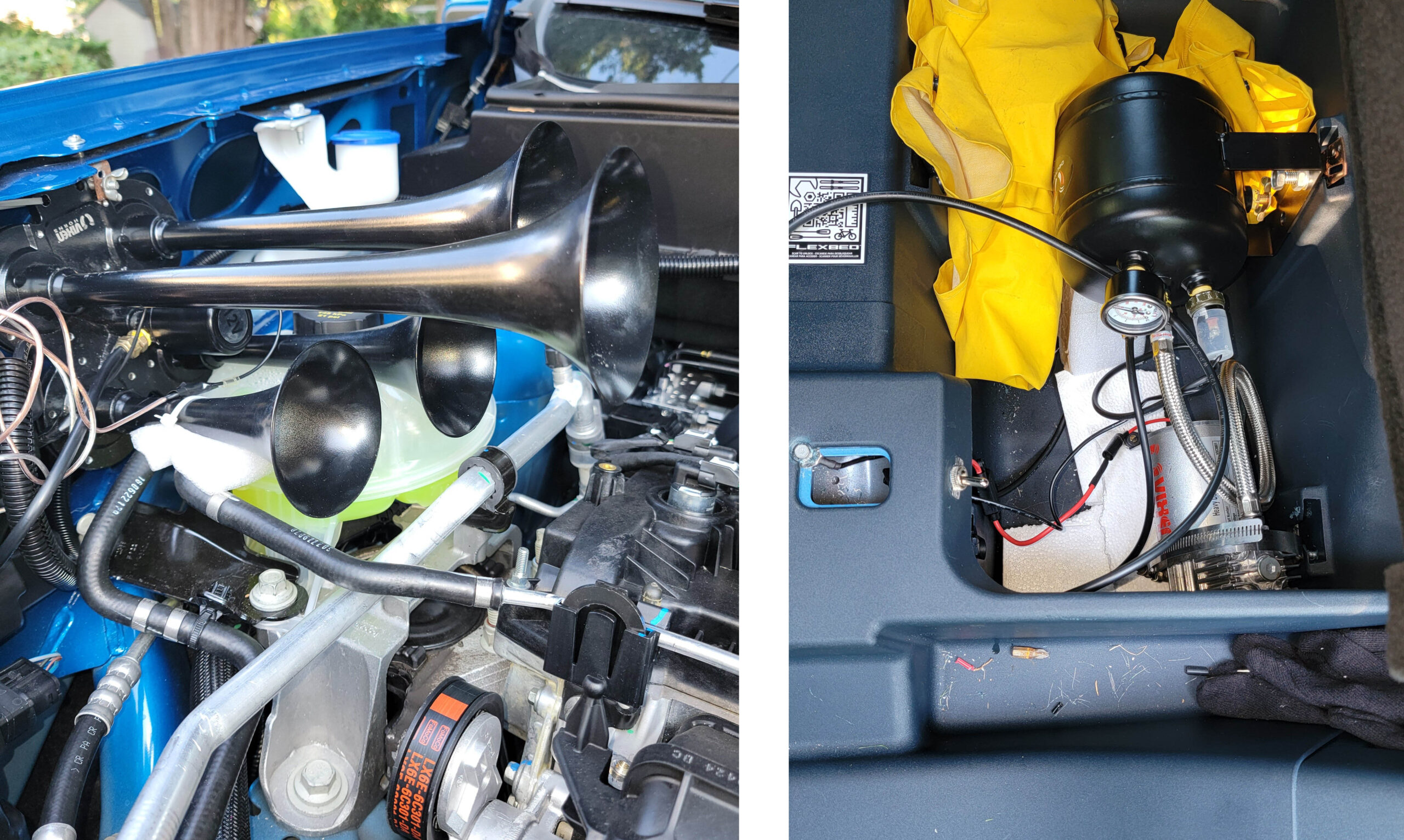 Train horn installed on Maverick, utilizing FITS location ...