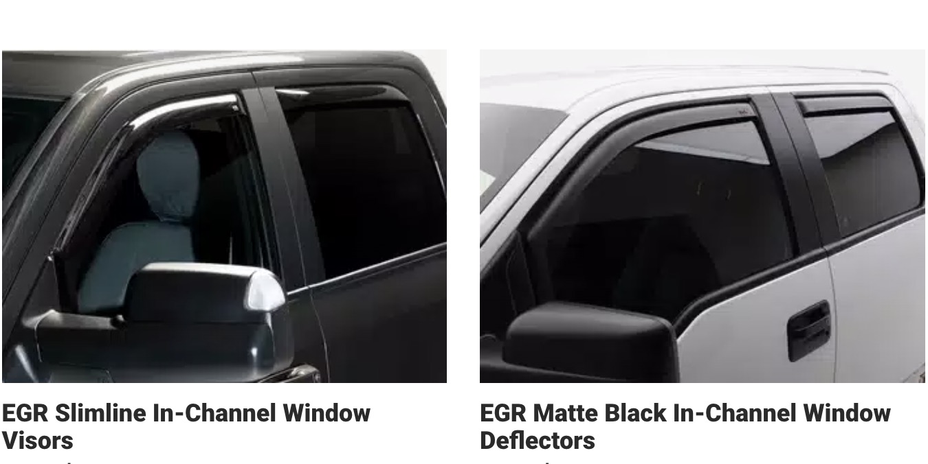"In Channel" Side Window Visors Now Available From Realtruck / EGR ...