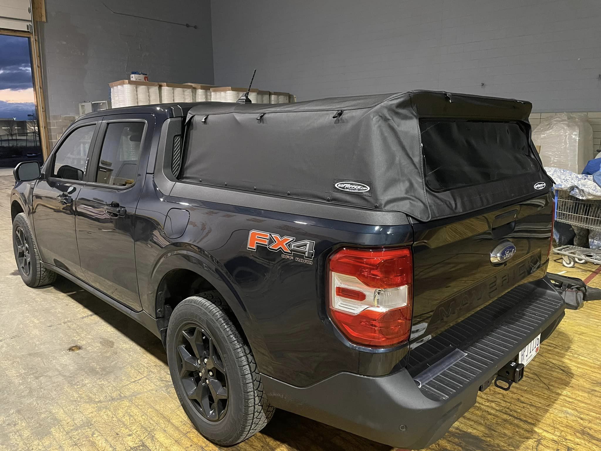 Black Softopper Soft Top on Alto Blue Maverick and Velocity Blue ...