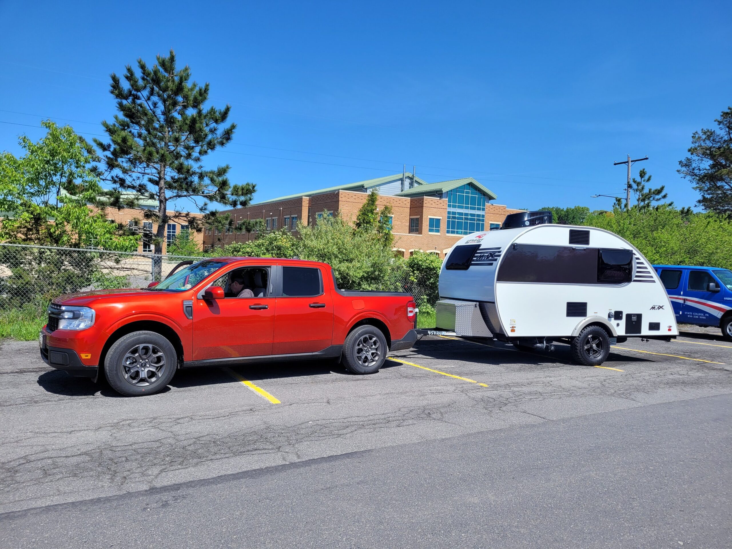 Awesome first time towing with Maverick -- towed Little Guy Mini Max ...