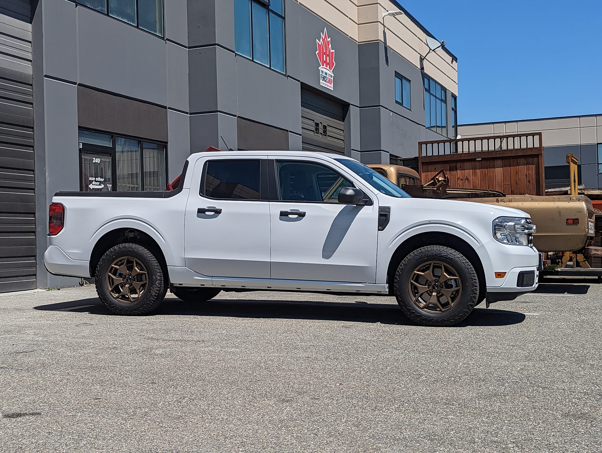 White Maverick w/ painted white front bumper, rear bumper, sideskirts ...