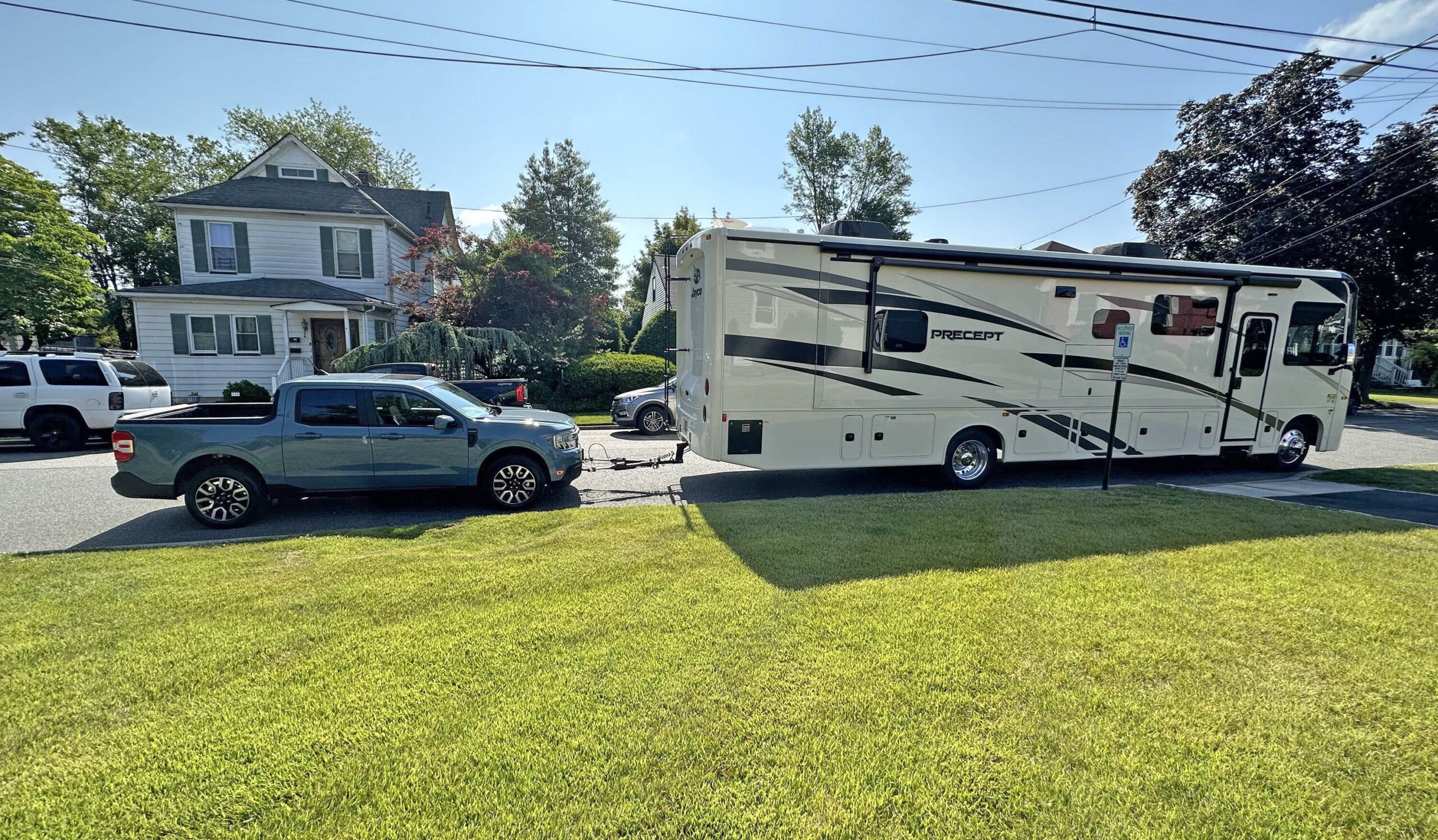 First Flat Tow Behind the Motorhome RV | MaverickTruckClub - 2022+ Ford ...
