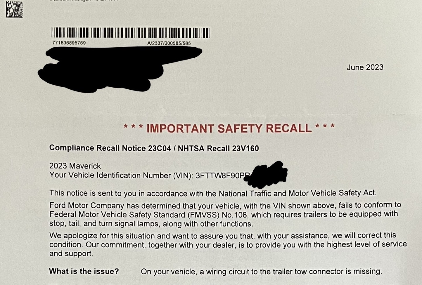 Missing wiring circuit parts (for trailer lights) for 4k Tow Package ...