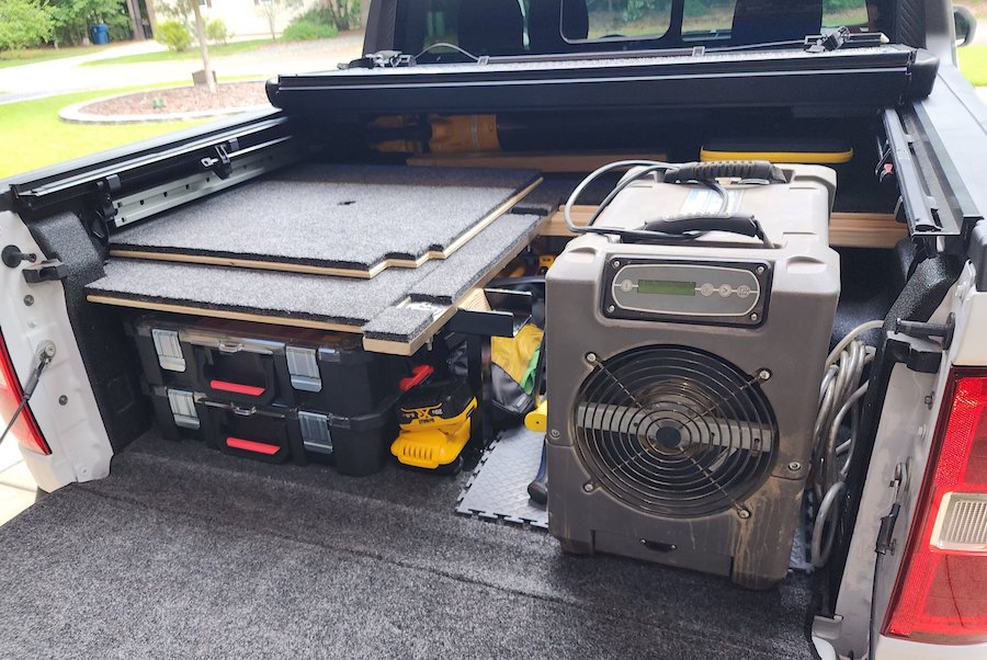 My DIY custom bed storage solution | MaverickTruckClub - 2022+ Ford ...