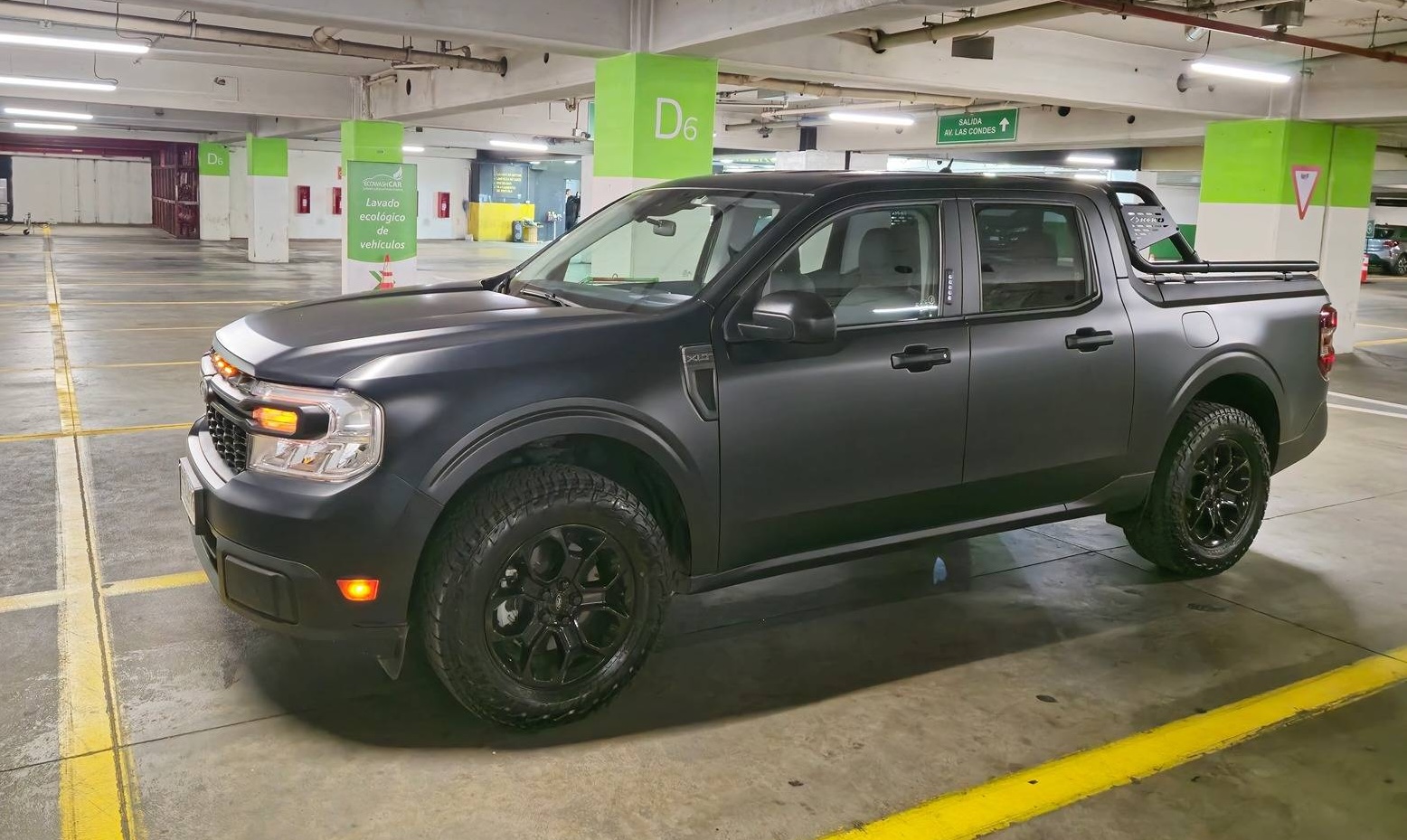Satin Black Wrap, Black Wheels, Keko Sports Bar on Maverick XLT ...