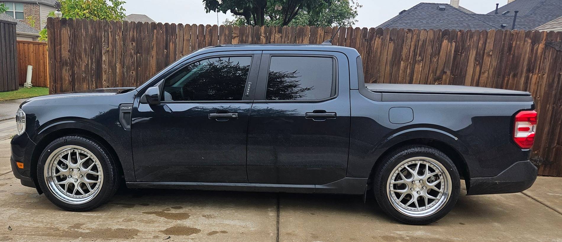Alto Blue 2023 Maverick XLT hybrid lowered on 20" rims ...