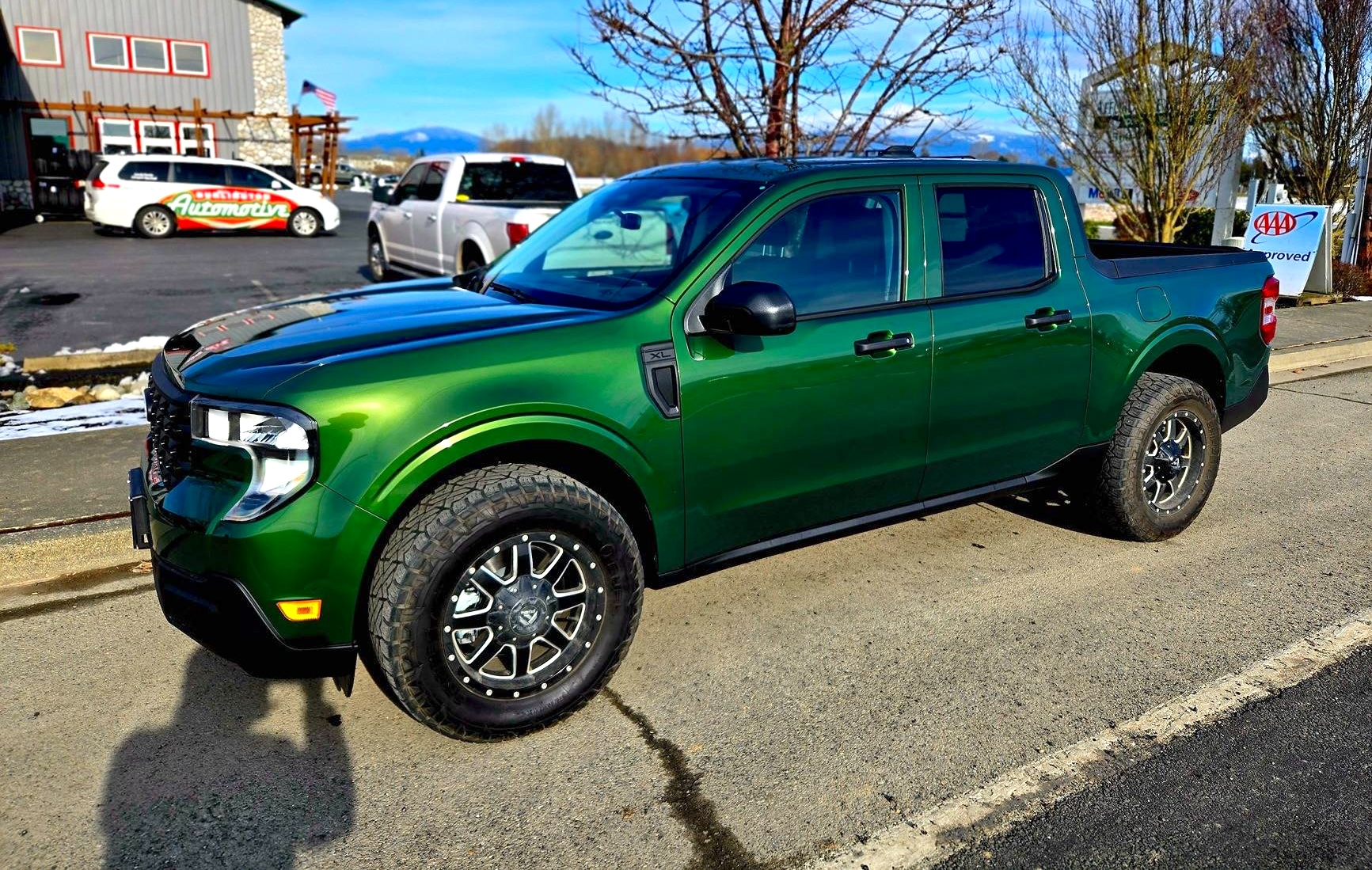 My New 2025 Maverick AWD Hybrid Eruption Green w/ transplanted wheels ...