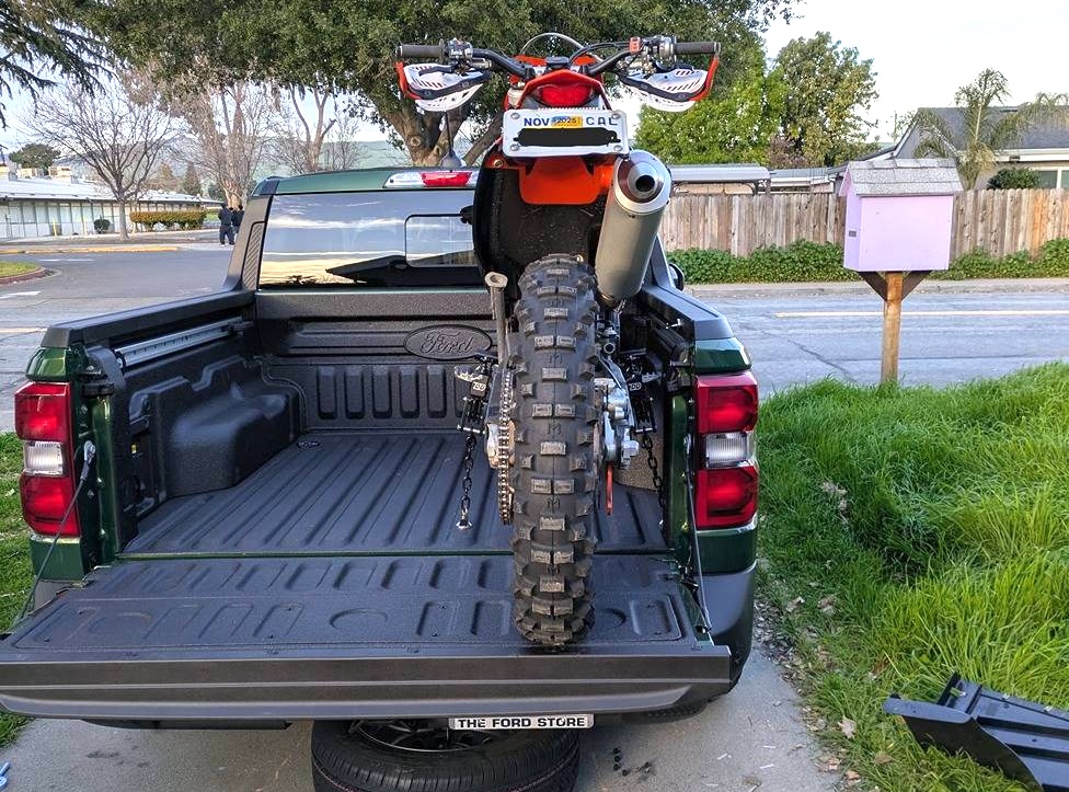 Bike Binderz Install - Dirt Bike Tie Down in Bed | MaverickTruckClub - 2022+ Ford Maverick ...