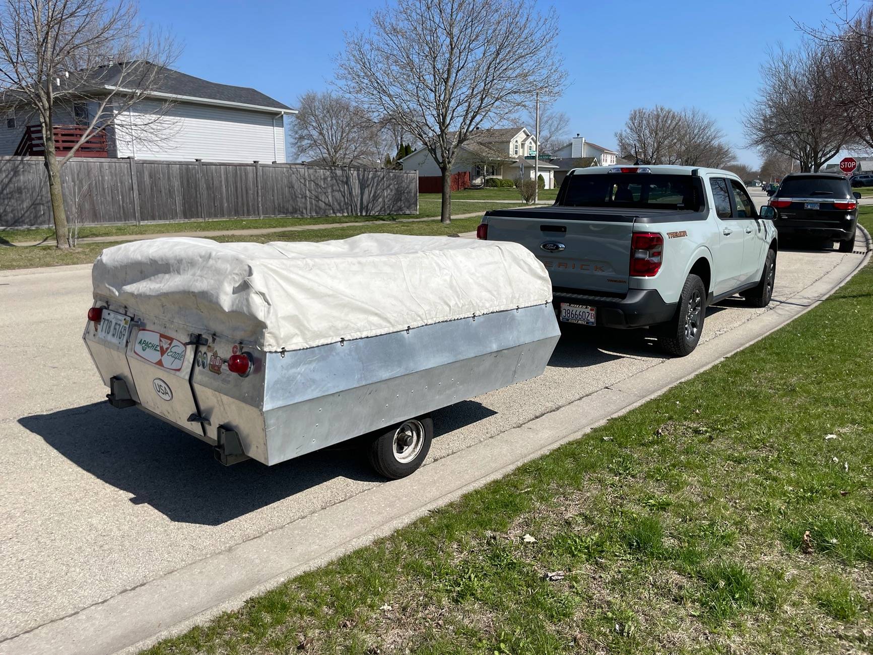 Got my ‘61 pop-up Apache tent camper ready for action, pulled with the ...