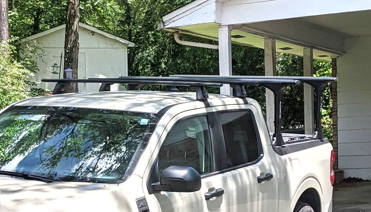 Roof rack, elevated bed rack, tonneau cover installed ...
