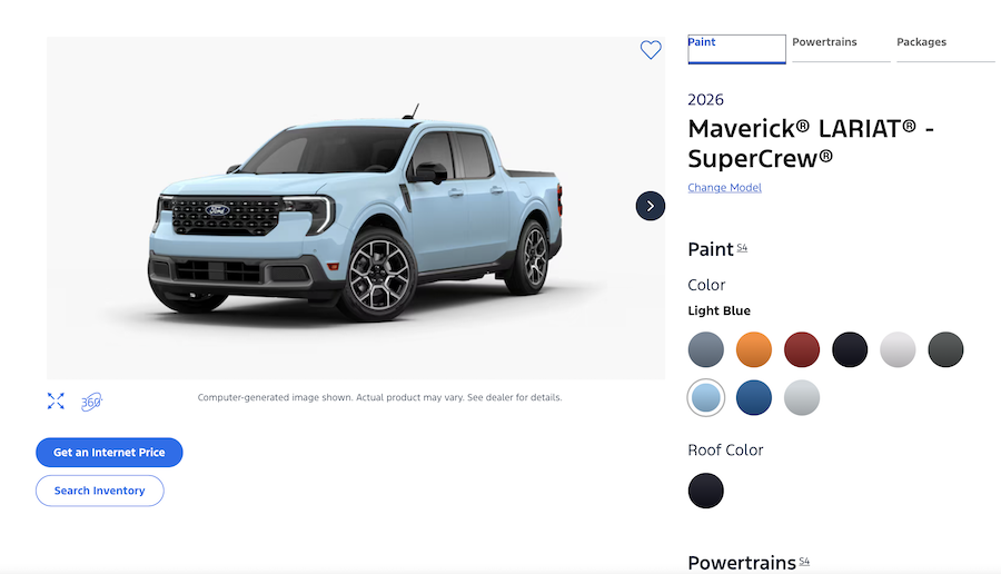 2026 Maverick Build & Price Configurator Site Is Live | MaverickTruckClub - 2022+ Ford Maverick ...